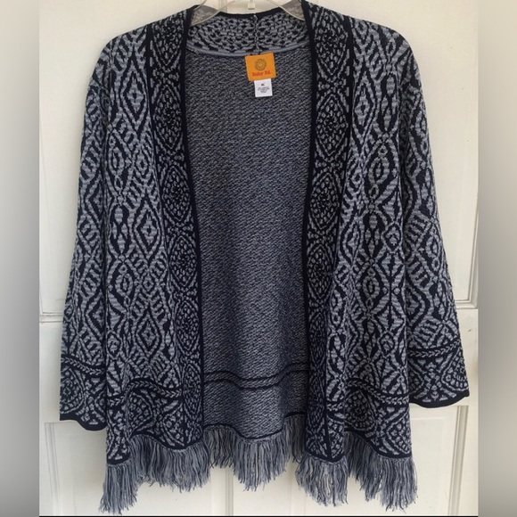 Ruby Rd. | Sweaters | Ruby Rd Bohemian Fringe Open Front Cardigan Size ...
